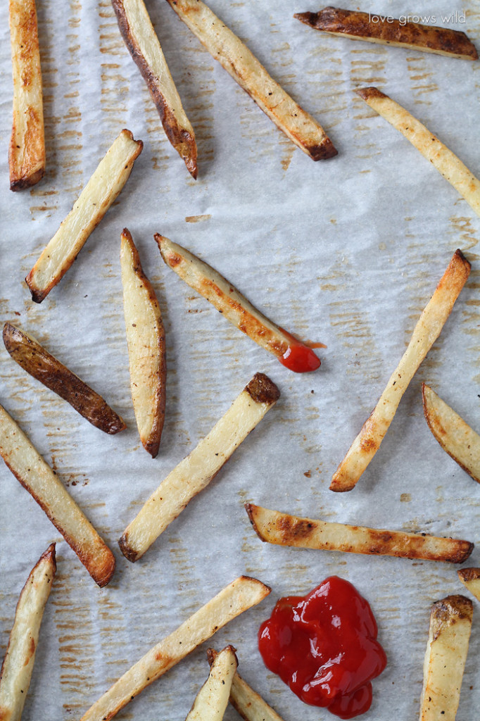 Oven Baked Steak Fries - Love Grows Wild