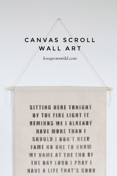 Canvas Scroll Wall Art - Love Grows Wild