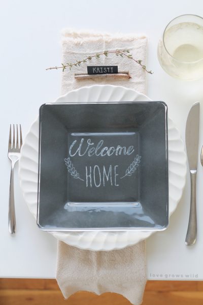 Simple Rustic Table Setting - Love Grows Wild