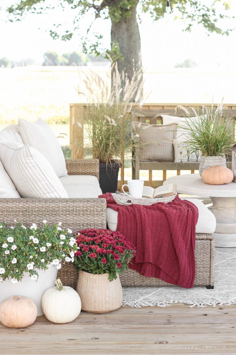 Decorating an Outdoor Space for Fall - Love Grows Wild