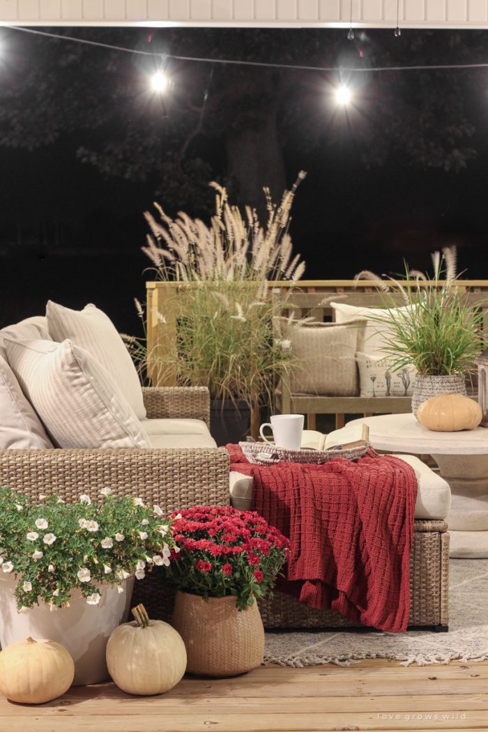 Decorating an Outdoor Space for Fall - Love Grows Wild