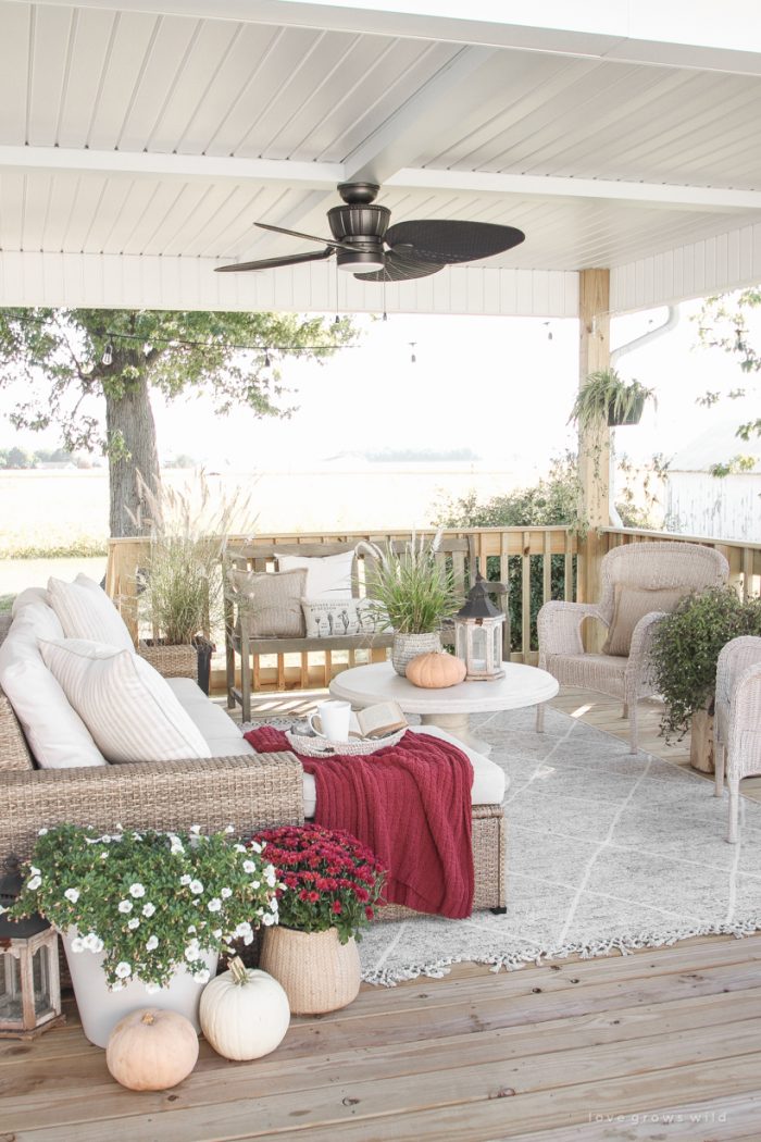 Decorating an Outdoor Space for Fall - Love Grows Wild