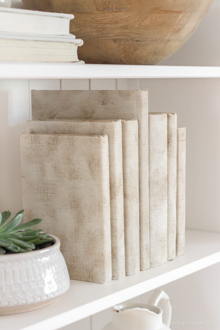 Distressed Canvas Covered Books - Love Grows Wild