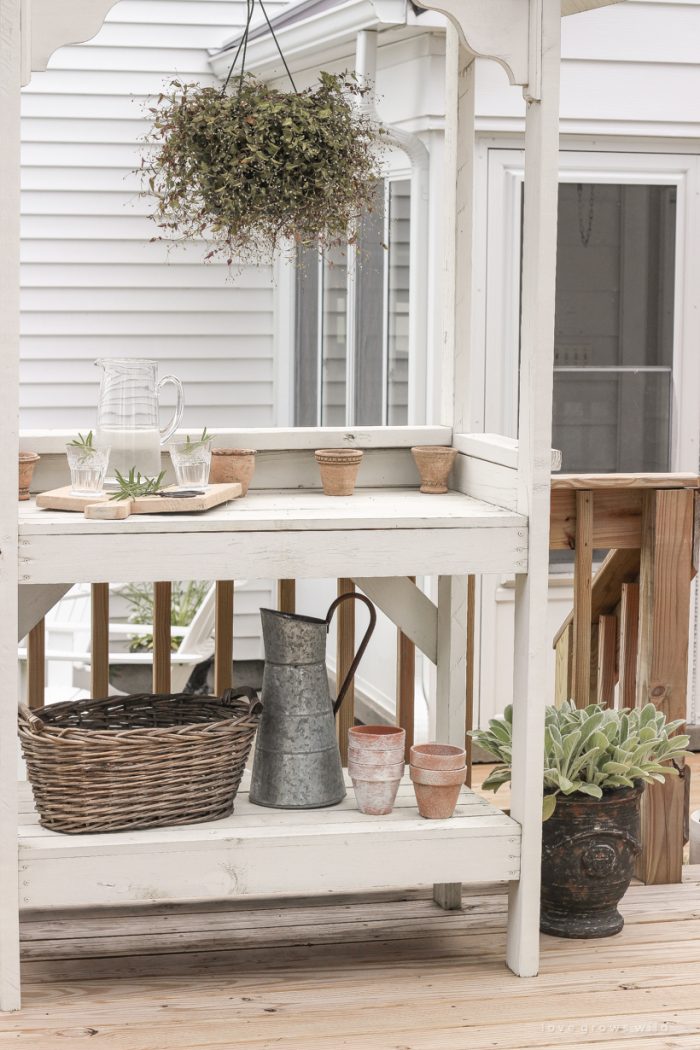 Styling my Potting Bench - Love Grows Wild