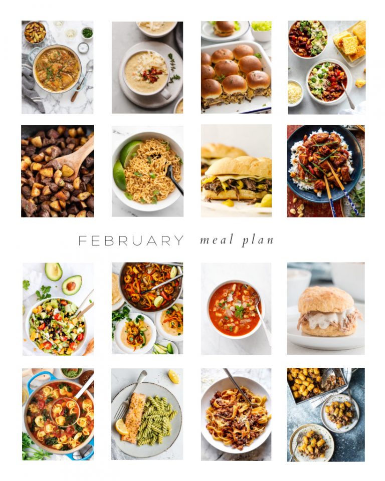 February Monthly Menu - Love Grows Wild