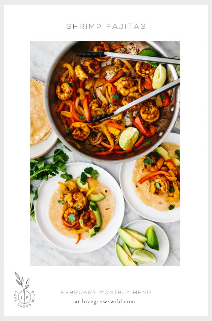 February Monthly Menu - Love Grows Wild