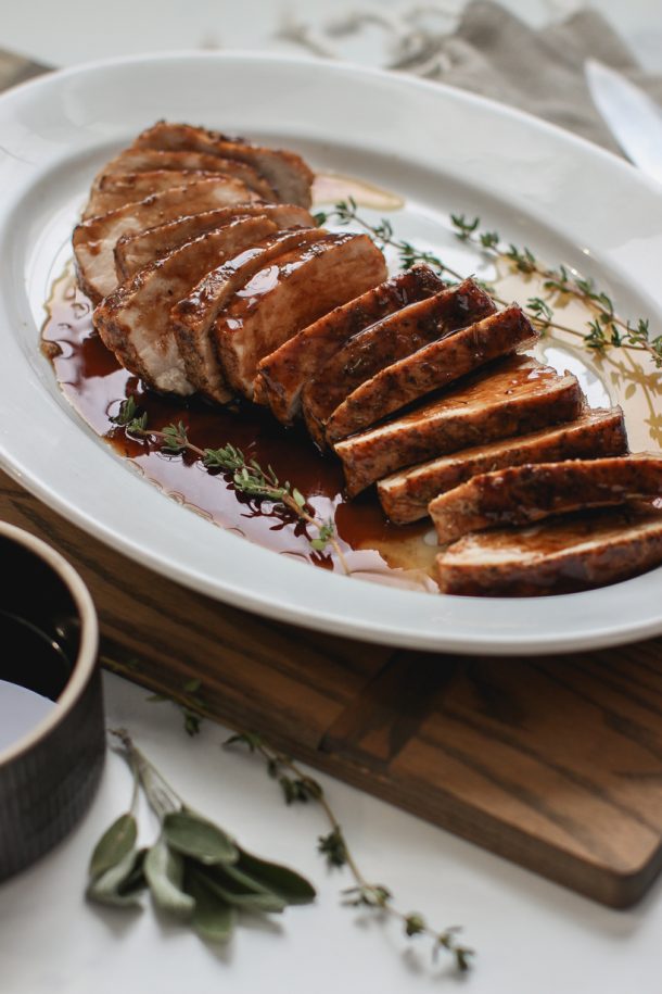 Balsamic Glazed Pork Tenderloin - Love Grows Wild